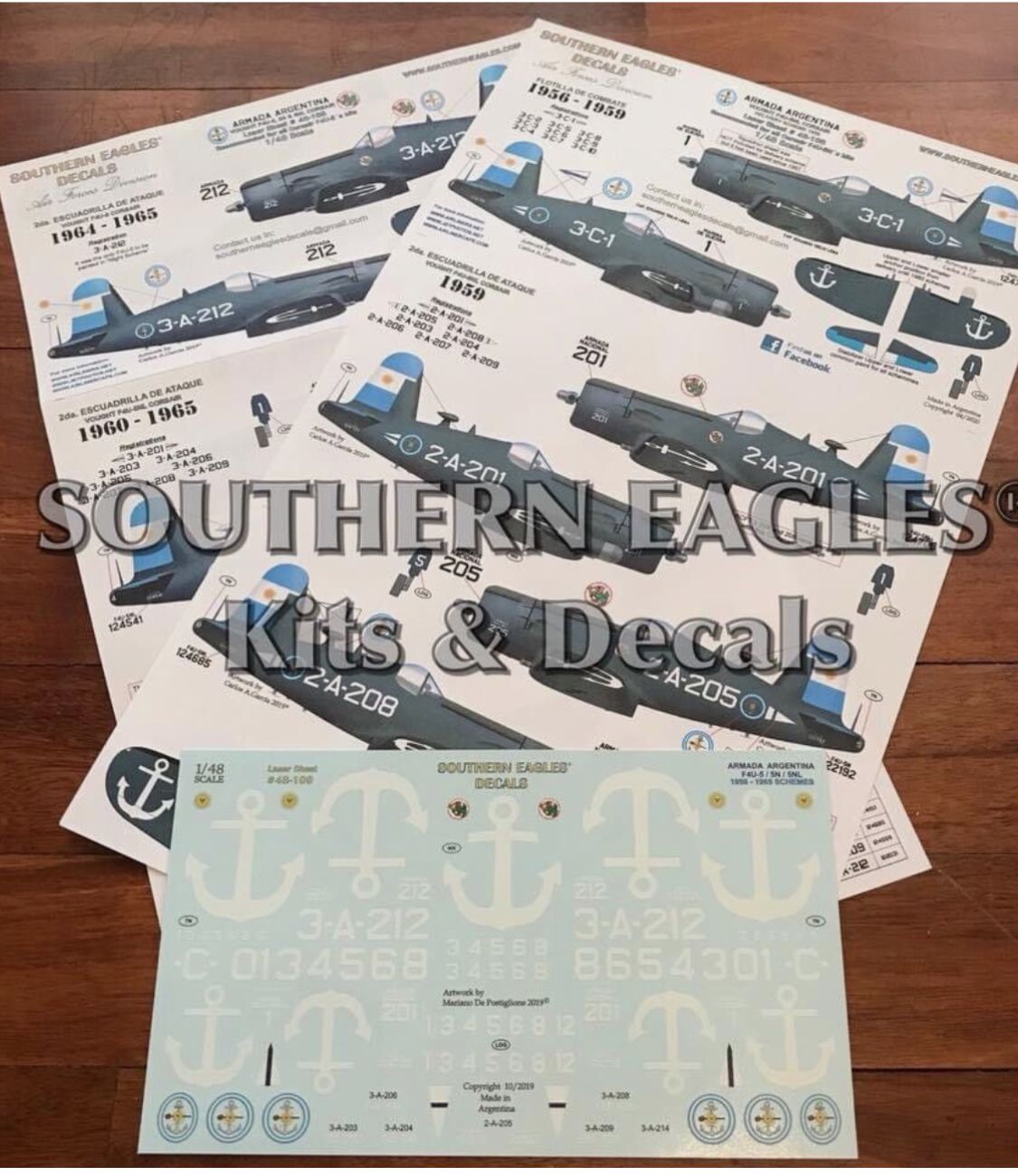 Corsair F4U-5NL Armada Argentina - Southern Eagles Decals